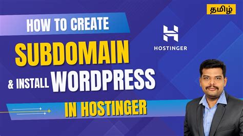 How To Create Subdomain And Install Wordpress In Hostinger Youtube