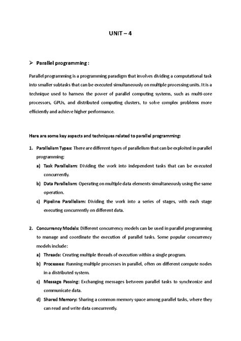 Unit 4 Hpc Unit 4 Parallel Programming Parallel Programming Is A Programming Paradigm