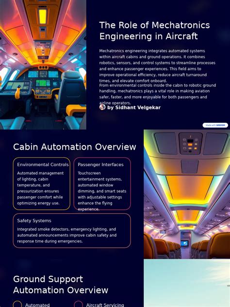 The Role Of Mechatronics Engineering In Aircraft Pdf Automation Robotics
