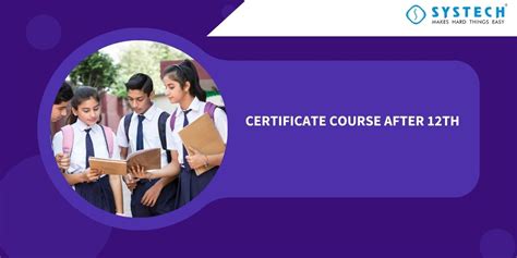 Certificate Course After 12th Systech Group 2024