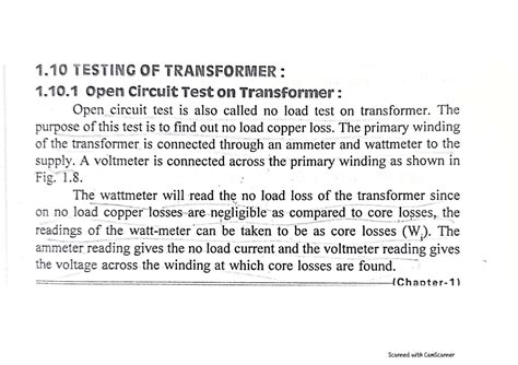 SOLUTION Electrical Technology Testing Of Transformer Open Circuit Test And Short Circuit Test