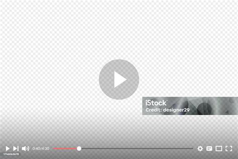 비디오 플레이어 템플릿 투명 배경에 벡터 디자인입니다 그래픽 사용자 인터페이스에 대한 스톡 벡터 아트 및 기타 이미지 그래픽 사용자 인터페이스 벡터 수평 구성