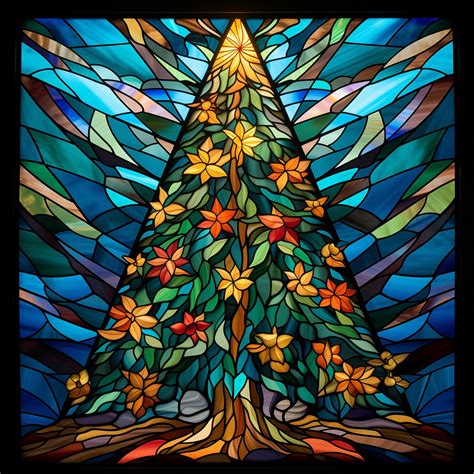 Christmas Tree Pattern Stained Glass