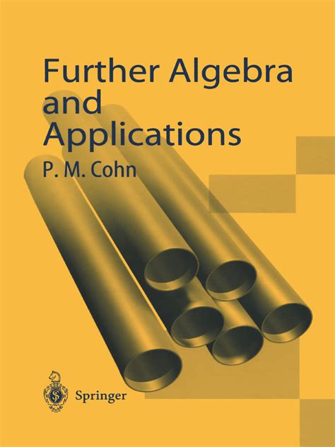 Paul M Cohn Further Algebra Pdf Ring Mathematics Field Mathematics