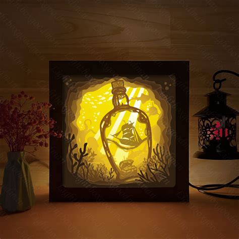 Halloween 3 Paper Cut Light Box Template Shadow Box 3d Papercut Lightbox Svg File Diy Cutting