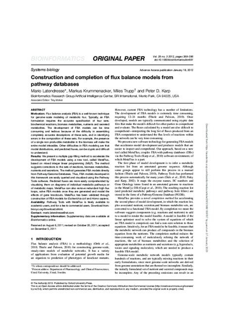pdf construction and completion of flux balance models from pathway