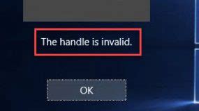 Windows The Handle Is Invalid How To Fix SOLVED