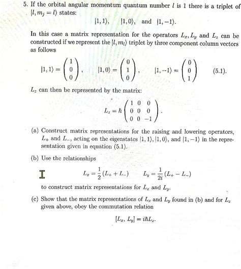 Solved 5 If The Orbital Angular Momentum Quantum Number 1