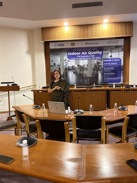 Our First Speaker Priyanka Kulshreshtha Ph D Speaking On The Indoor Air Pollutants Of Concern