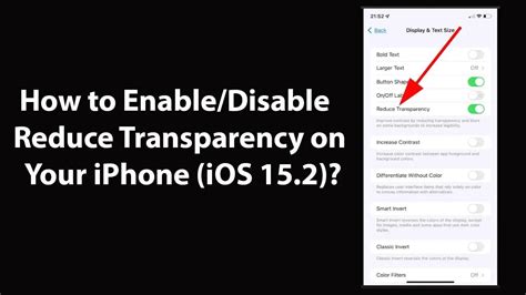How To Enabledisable Reduce Transparency On Your Iphone Ios 152