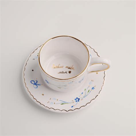 Набір чашка блюдце люблю тебе мам — Lebet Project