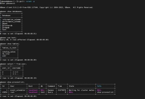 Gbase测试总结 墨天轮