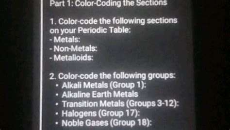 Part 1 Color Coding The Sections 1 Color Code Studyx