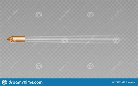 Realistic Flying Bullet Stock Vector Illustration Of Lead 173311853