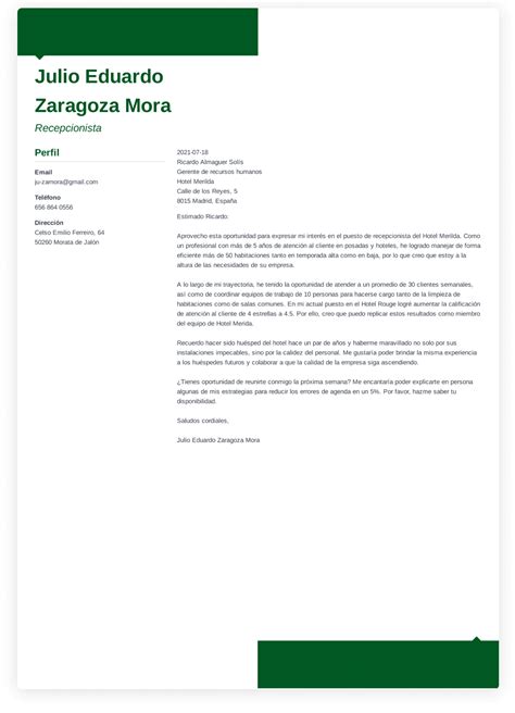 5 Modelos De Carta De Presentacin Ejemplos Y Plantillas Tu