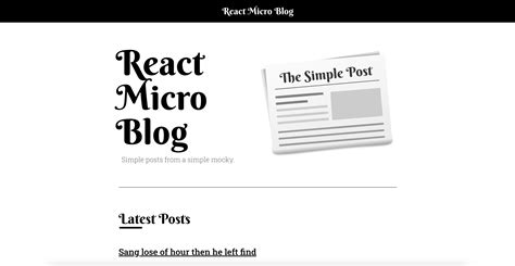 GitHub Yuripramos React Micro Blog Short Blog With Filter And Summary Of Each Article