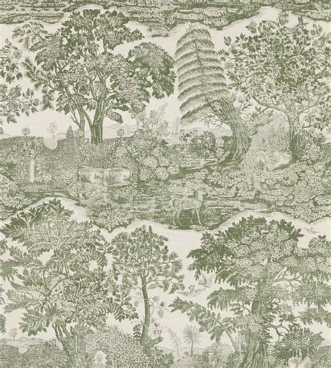 Highgrove Toile Wallpaper In Yew Green By Sanderson Jane Clayton