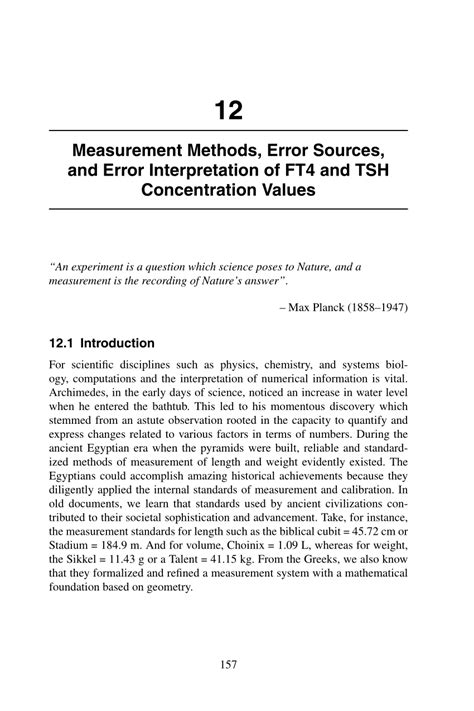 Pdf Measurement Methods Error Sources And Error Interpretation Of