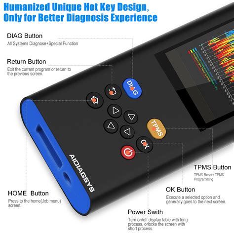 LAUNCH X AIDIAGSYS Full System OBD Scanner TPMS Programming ABS DPF Oil Reset OBD Auto Scanner