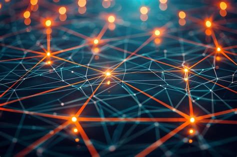 Premium Photo Abstract Glowing Connecting Dots And Lines Background Network Connection