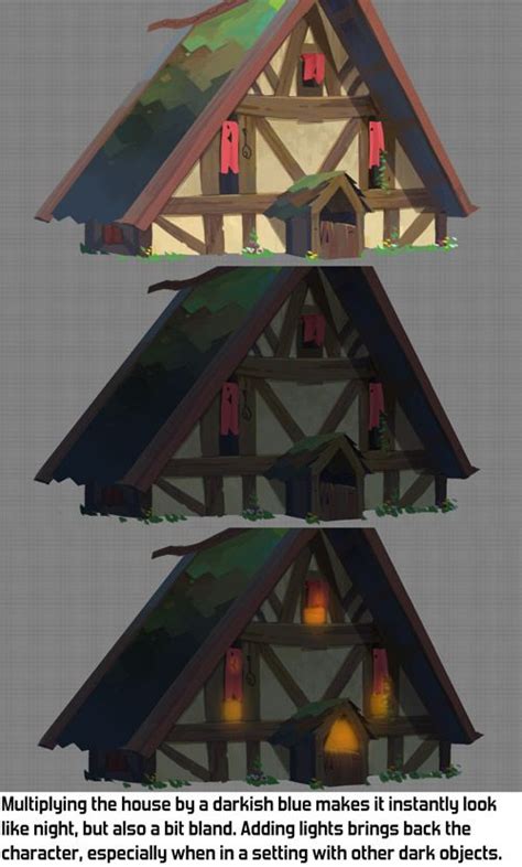 Joost S Dev Blog Using 2D Daylight Assets To Create A Night Level Environment Design Hand