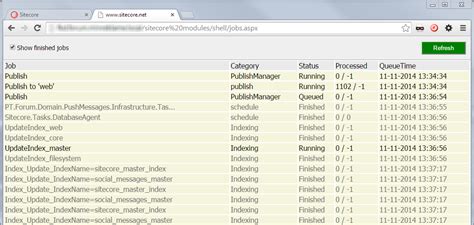 Sitecore Job Viewer See What Sitecore Is Doing In The Background Brian Pedersens Sitecore