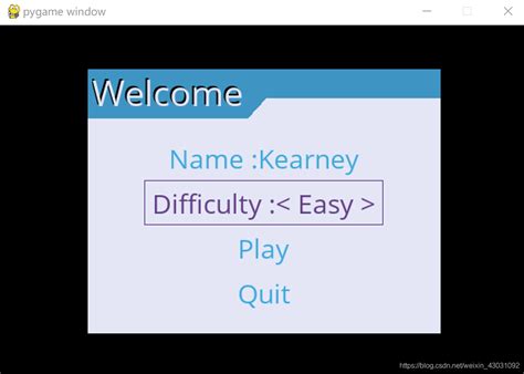 用pygame menu的十行代码给你的pygame添加一个狂拽炫酷炸的游戏菜单 pygame menu csdn博客