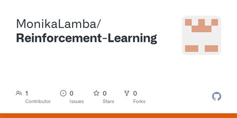 GitHub MonikaLamba Reinforcement Learning