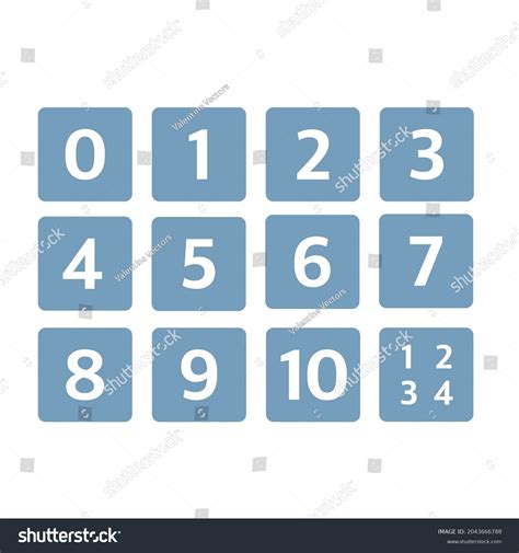 Emoji Button Numbers Vector Set เวกเตอร์สต็อก ปลอดค่าลิขสิทธิ์