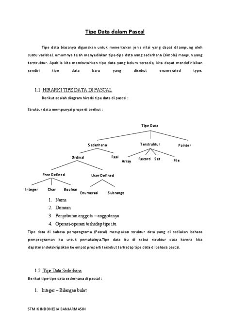 Pdf Tipe Data Dalam Pascal