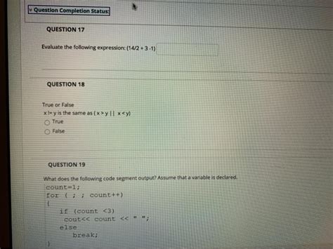 Solved Question Completion Status QUESTION Evaluate The Chegg Com