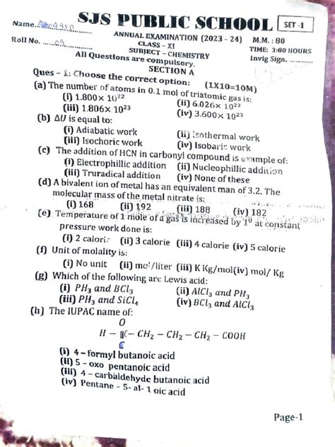 chemistry class xi set 1 3 pdf