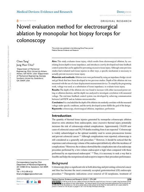 Mder 181025 Novel Evaluation Method For Electrosurgical Ablation By