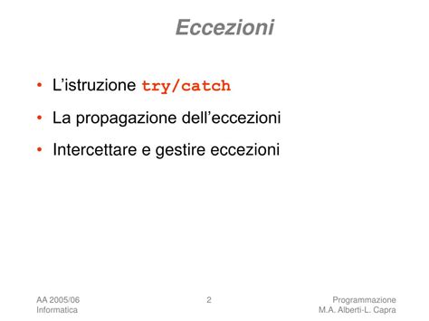 Ppt Le Eccezioni In Java Powerpoint Presentation Free Download Id