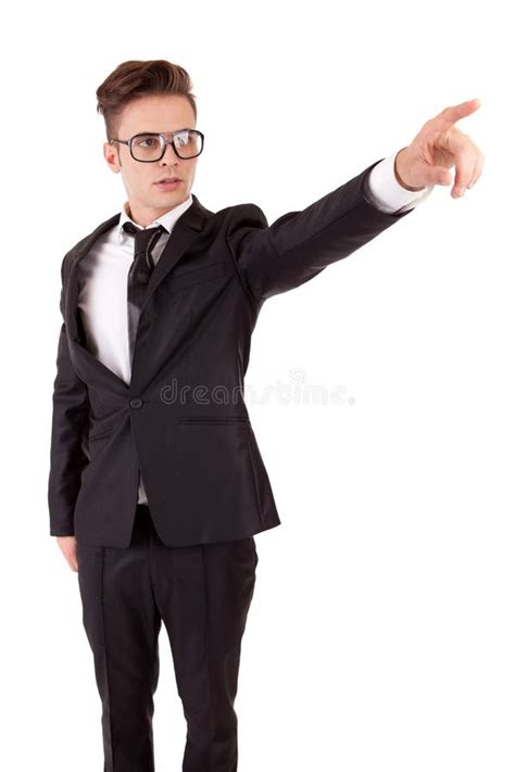 Business Man Pointing Forward Stock Image Image Of Occupation Finger