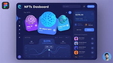 NFT Dashboard Design Figma 3D NFT Analytics Dashboard Design 2022