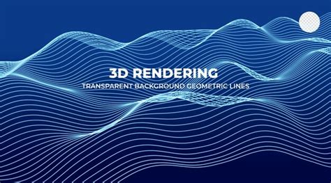 Premium Psd 3d Rendering Technology Geometric Abstract Line Visualization