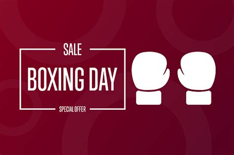 복싱 데이 세일 휴일 개념 배경 배너 카드 텍스트 비문이있는 포스터용 템플릿 벡터 Eps10 그림입니다 12월에 대한 스톡 벡터