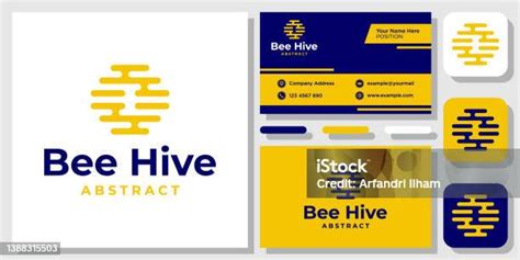 꿀벌 벌집 꿀 빗 노란색 육각형 추상 적 상징 디자인 영감 레이아웃 템플릿 명함 라인아트에 대한 스톡 벡터 아트 및 기타 이미지 라인아트 벌 추상적인 Istock