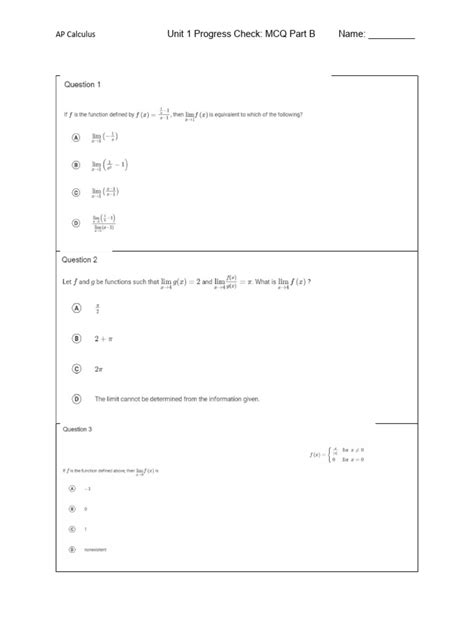 Unit 1 Progress Check - MCQ Part B | PDF | Technology & Engineering
