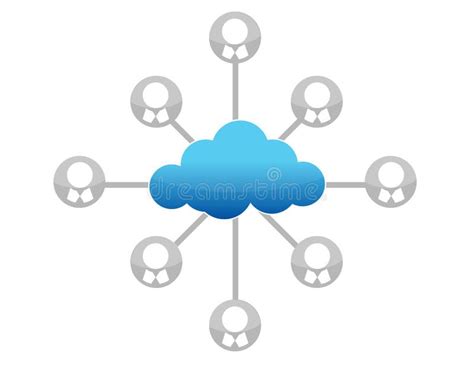 Cloud Computing Network Diagram Illustration Stock Illustration Illustration Of Imagination