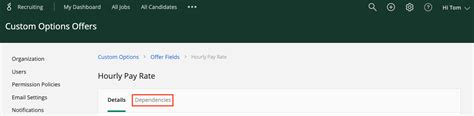 Edit Custom Offer Field Dependencies Greenhouse Support