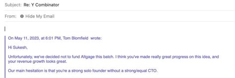 Sukesh Shekar On Linkedin I Applied To Y Combinator This Batch And Got