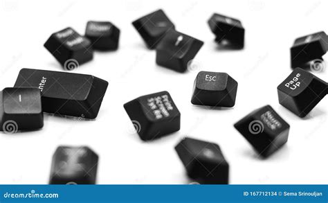 Botón Esc Escape De Un Teclado Aislado En Un Escritorio Blanco Foto De Archivo Imagen De