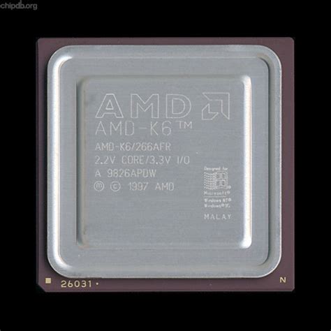 AMD - K6 - 266 - AMD AMD-K6/266AFR engraved - chipdb.org