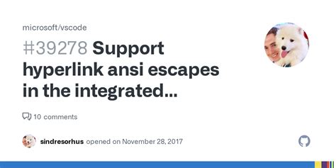 Support Hyperlink Ansi Escapes In The Integrated Terminal · Issue