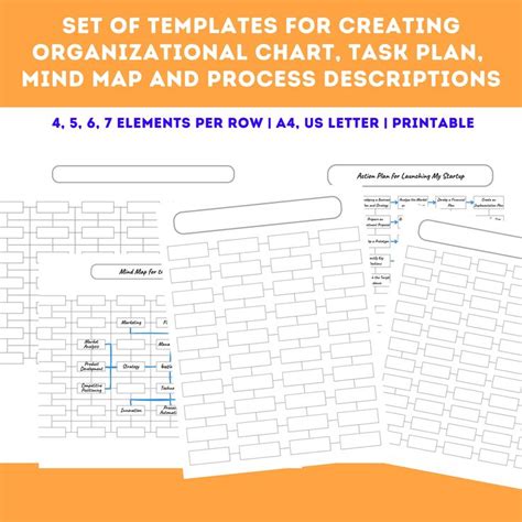 Printable Templates Task Plan Action Plan Mind Map Organizational Chart