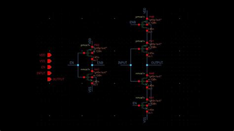 Cmos Tri State Inverter Schematic Symbol Transient Response