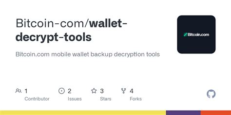 Releases Bitcoin Wallet Decrypt Tools GitHub