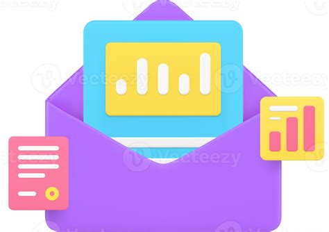 Business Mail Email Analyzing Report Analytics Statistics Incoming Message 3d Icon 48678680 Png